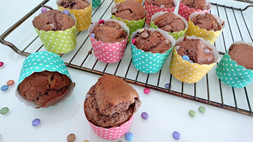 Muffins aux smarties – La Fée Biscotte
